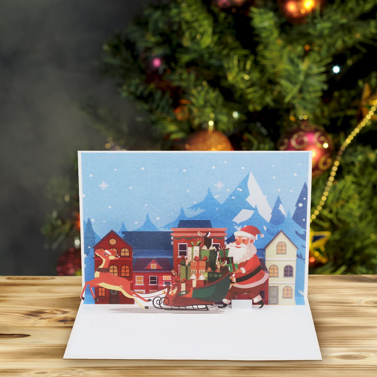 HICESS 3D Snowman Pattern Christmas Card Paper Hidden Design Holiday ...