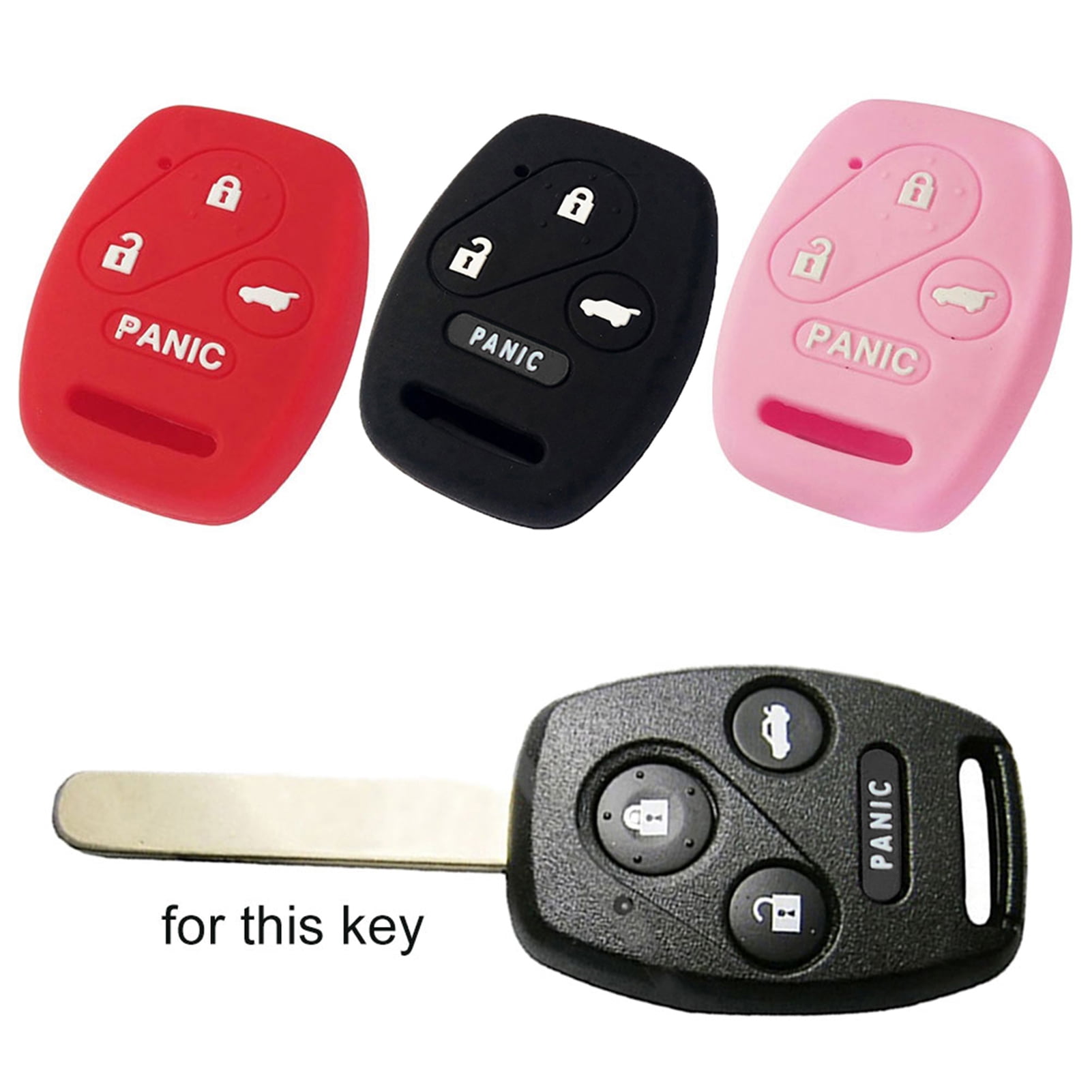 HICESS 4 Buttons Silicone Car Remote Key Fob Cover Case for Honda ...