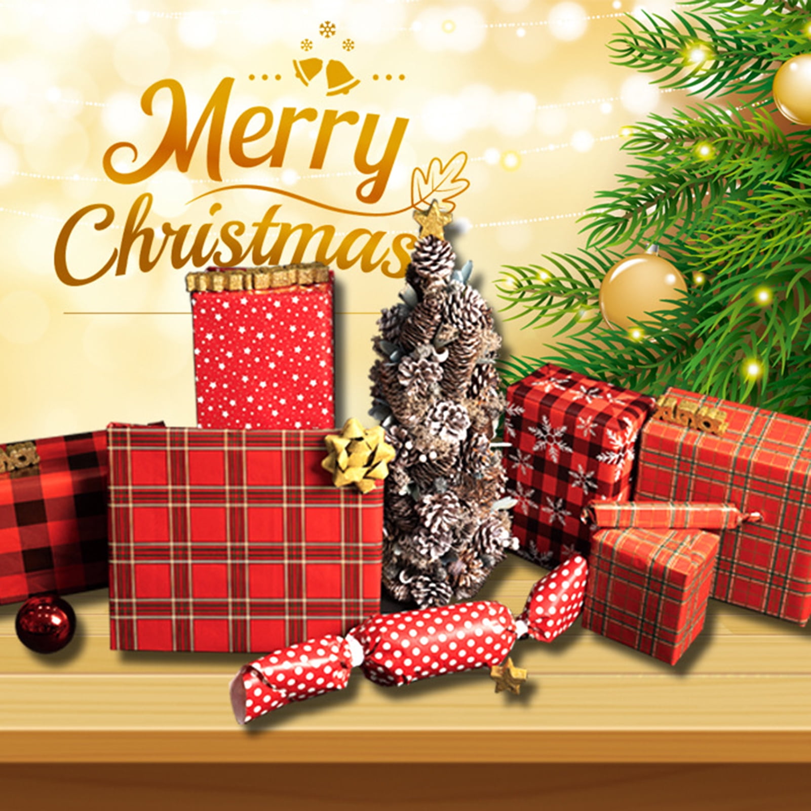 HICESS 6Pcs Gift Wrapping Papers Vivid Color Non-Fading Simple Eco ...