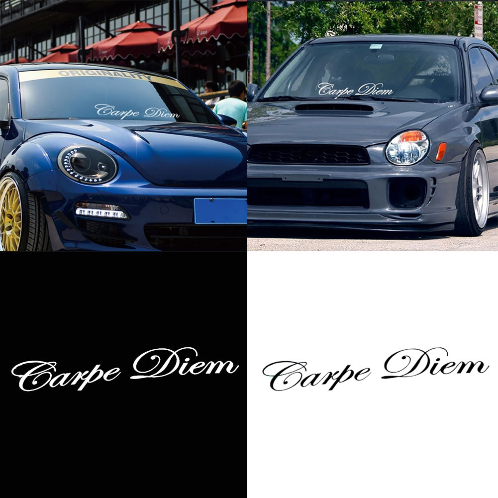 HICESS Carpe Diem Letters Design Car Vehicle Front Windshield Sticker ...