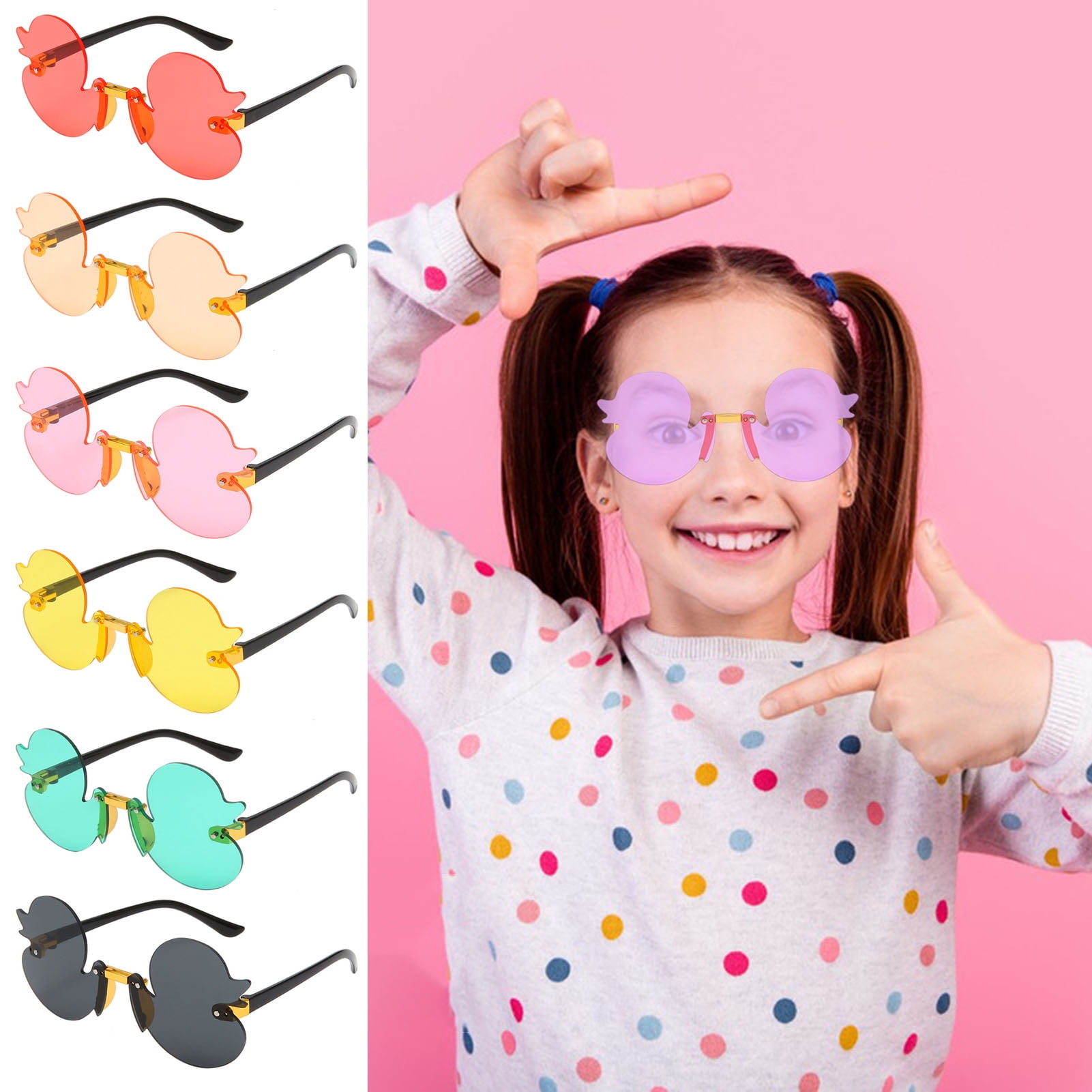 HICESS Children Sunglasses Duckling Shape Translucent Anti UV Block ...