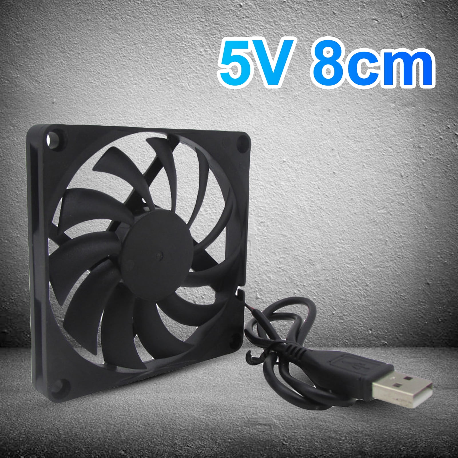 HICESS Cooling Fan USB Connector Universal 5V 8cm Router Computer Case ...