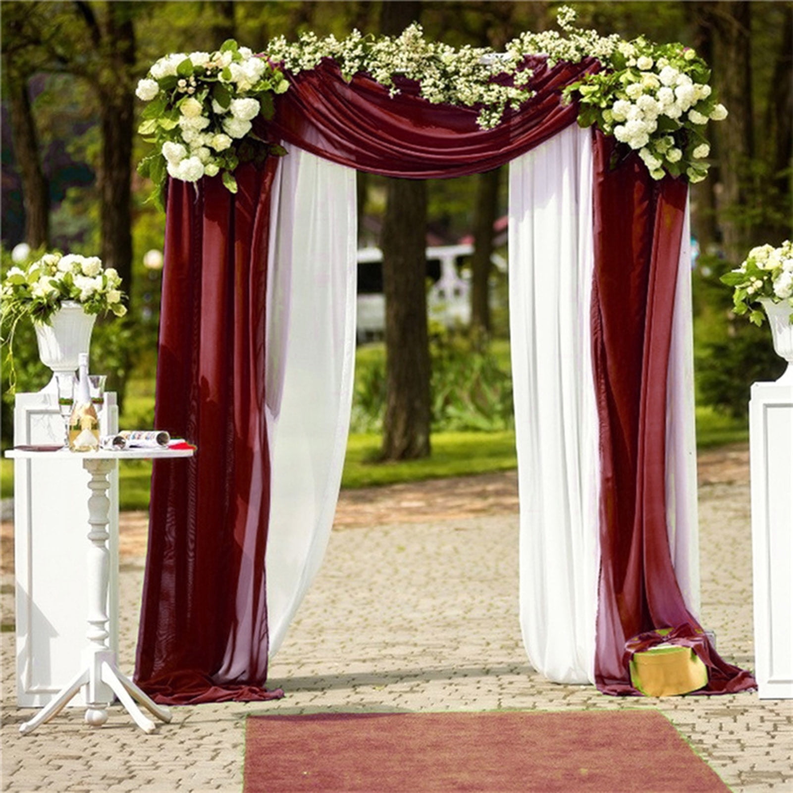 HICESS Draping Swag Glitter Wrinkle Free Polyester Install Easily ...