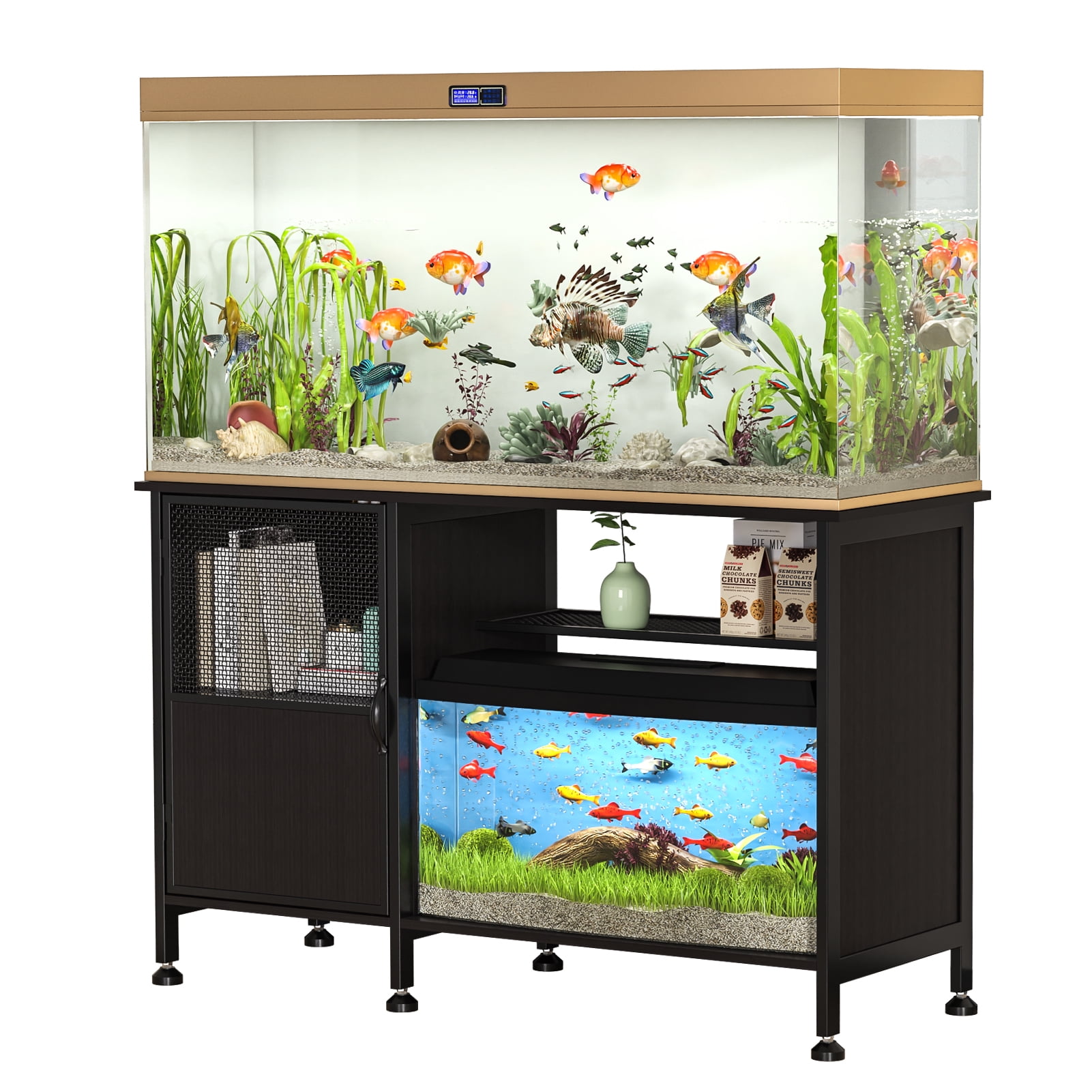 HICESS Fish Tank Stand, Aquarium Stand with Open Shelf, Heavy Duty Fish ...