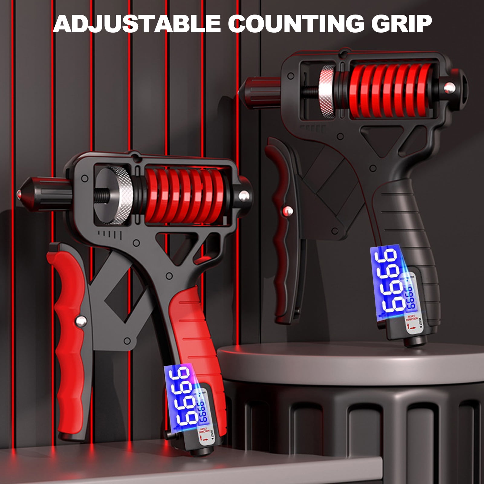 HICESS Grip Strength Trainer Adjustable Distance 5-165kg Ergonomic Non ...