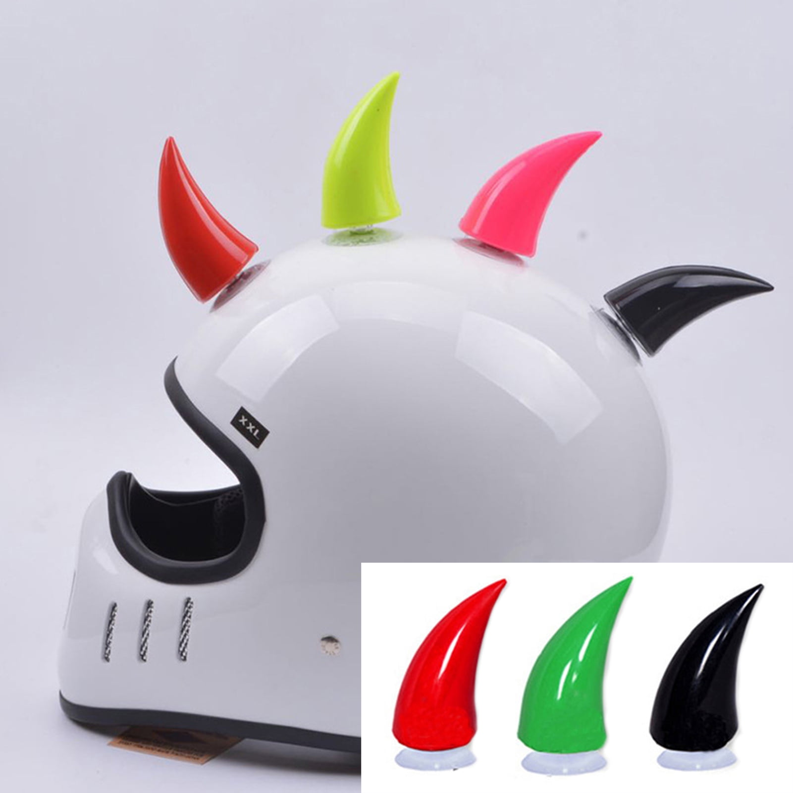 HICESS Helmet Horns Waterproof Double-sided Adhesive Rubber Cute Helmet ...