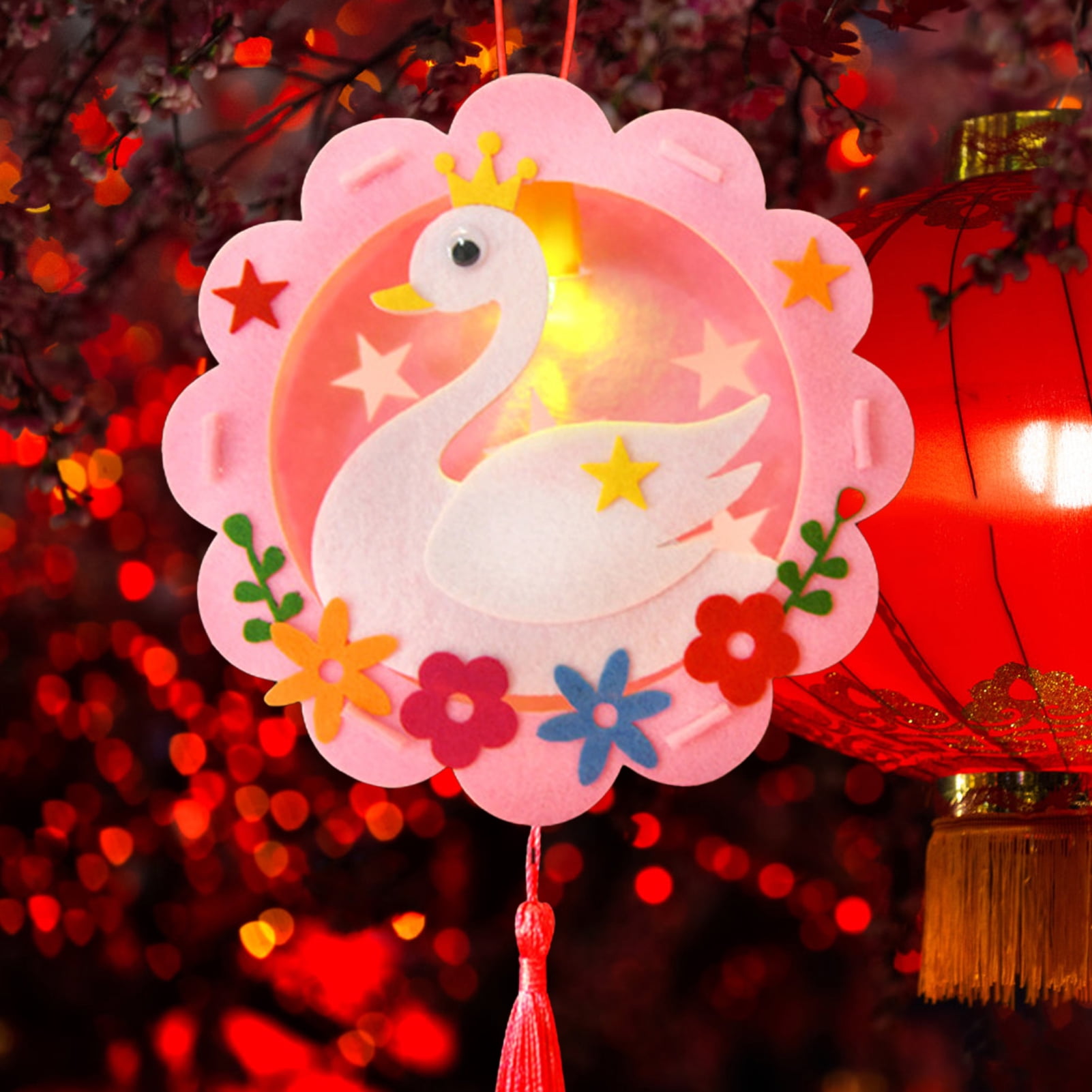 HICESS LED Lantern Creative Pattern Energy-saving Fabric Chinese New ...