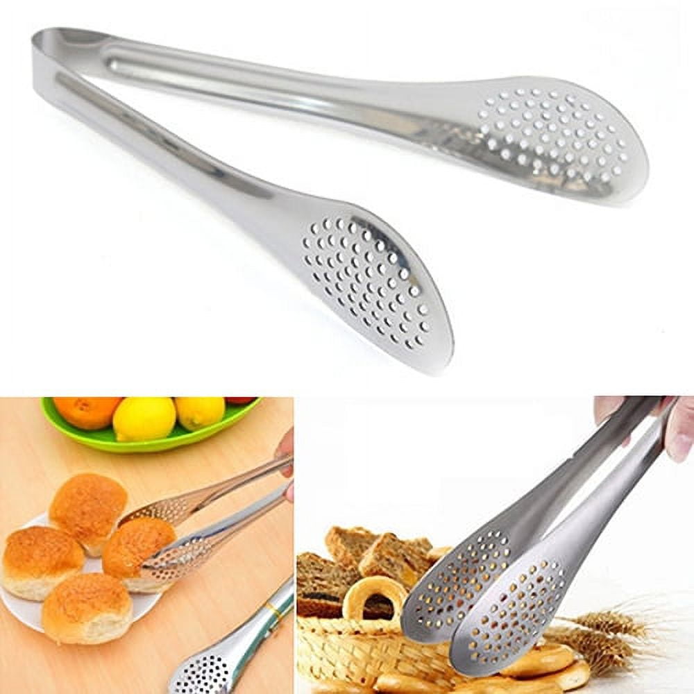 HICESS Stainless Steel BBQ Food Tongs Kitchen Buffet Cook Bread Clip ...