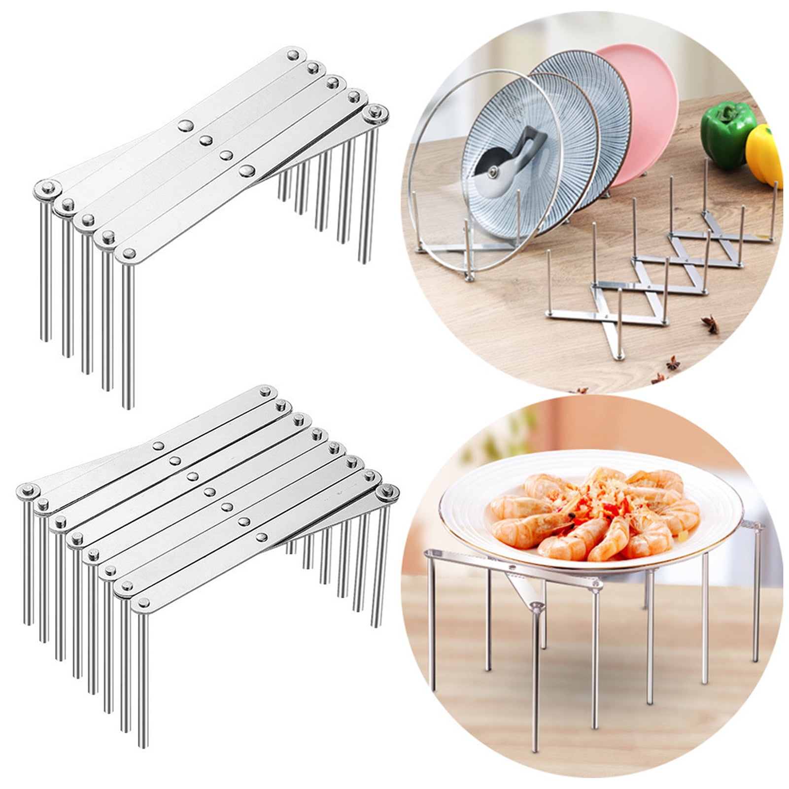 HICESS Stainless Steel Pot Lid Holder Retractable Space Saving Heavy ...