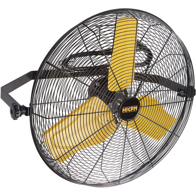 HICFM 24'' Yellow Outdoor Oscillating Wall Mounted Fan - Walmart.com