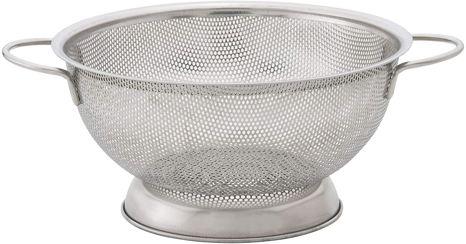 HICO - Perforated Colander, 18/8 Stainless Steel, 10-Inch - Walmart.com