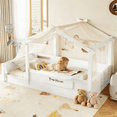 HICOMILA Full Size Montessori House Floor Bed, Montessori Floor ...