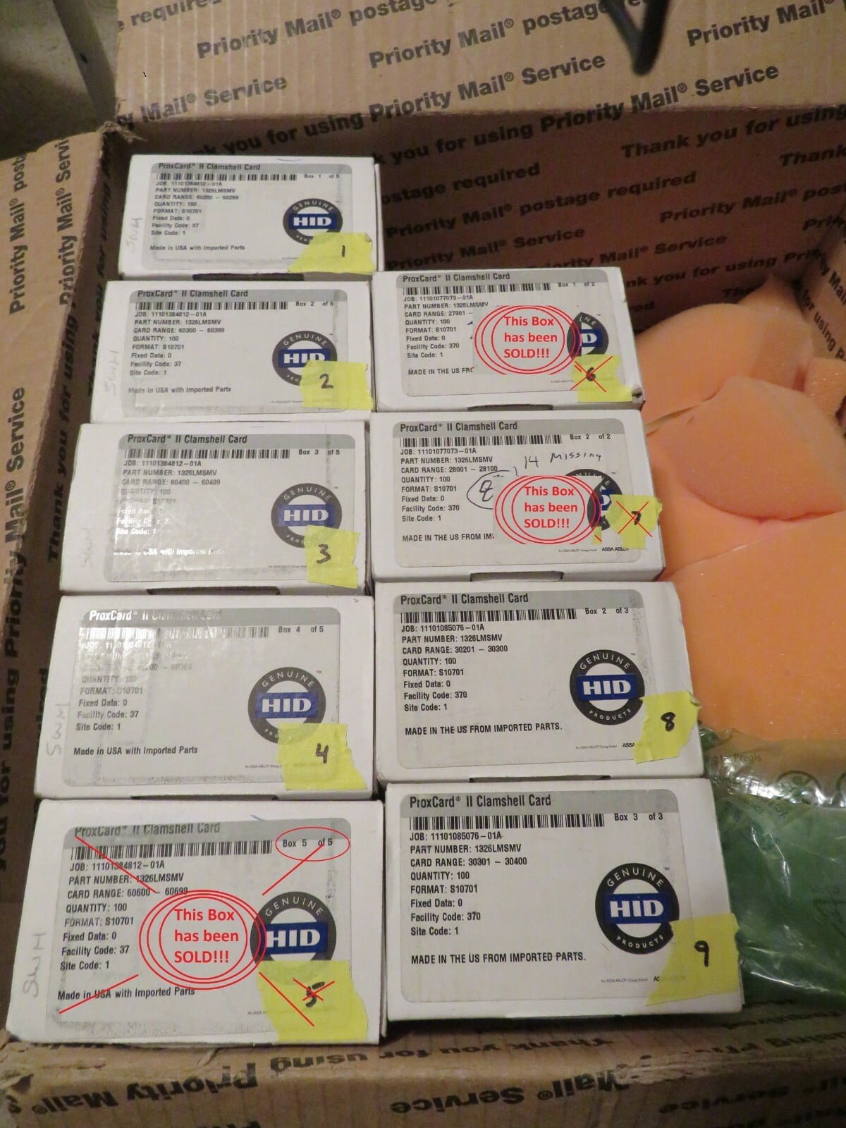 HID ProxCard II Clamshell Card 1326LMSMV Software House Tyco Format ...