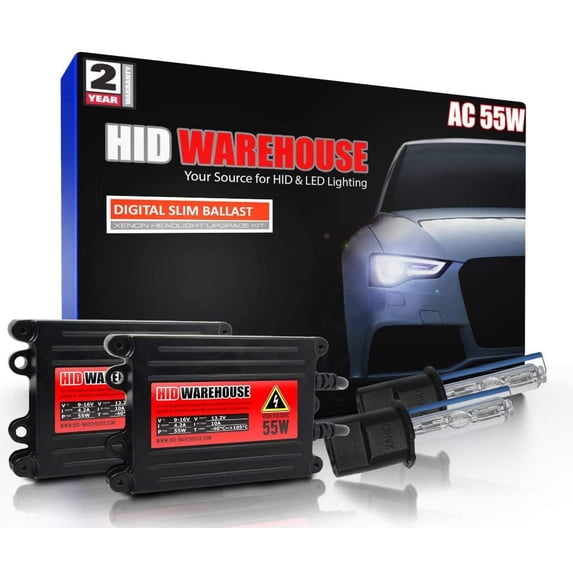 HID-Warehouse 55W AC Xenon Bundle with Slim AC Ballast 1 Pair - H3 ...