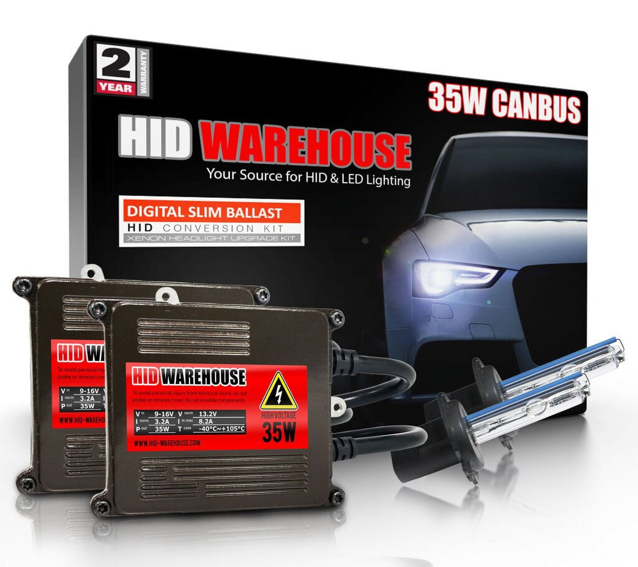 HID-Warehouse CanBus 35W H7 HID Kit - 4300K 5000K 6000K 8000K 10000K - Walmart Business Supplies