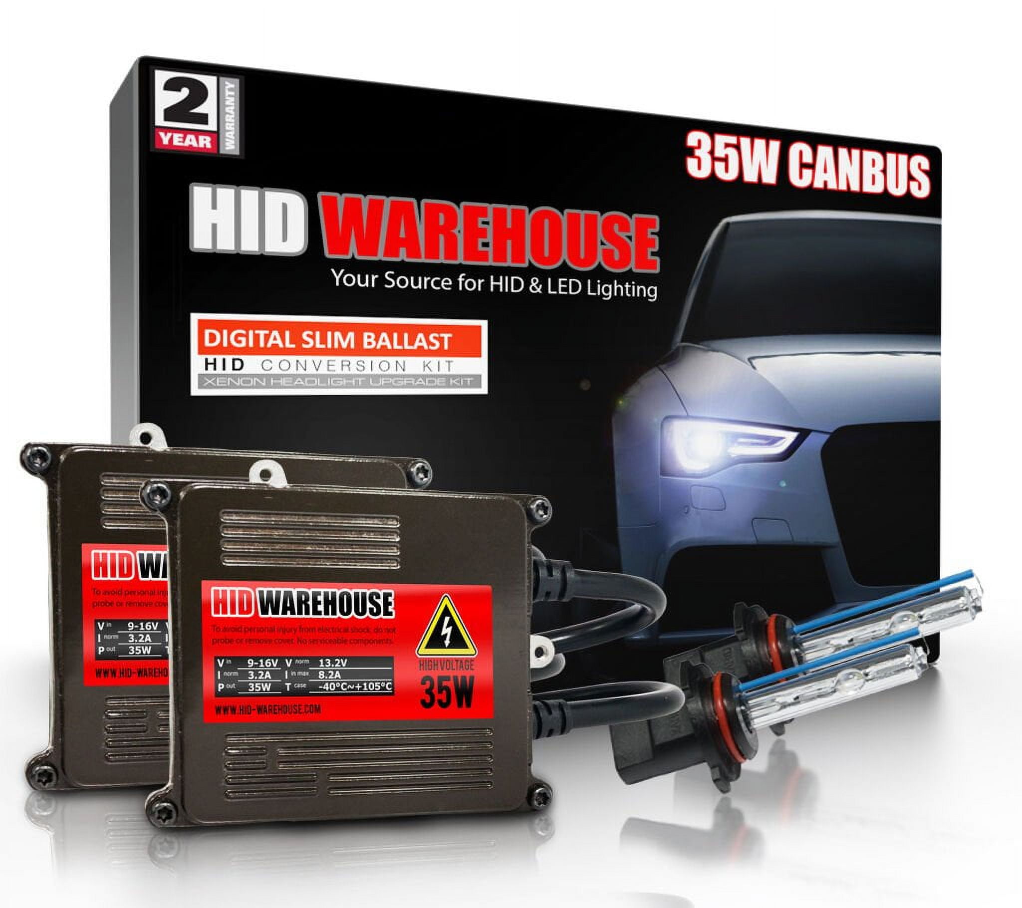 HID-Warehouse CanBus 35W HID Xenon Conversion Kit with Premium Slim Ballast - H10 4300K 5000K ...