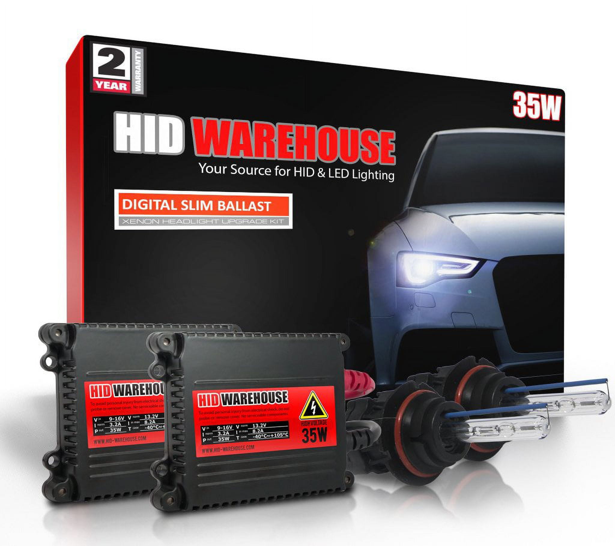 HID-Warehouse DC 35W HID Kit Xenon Light Headlight 9004 5000K - Bright ...