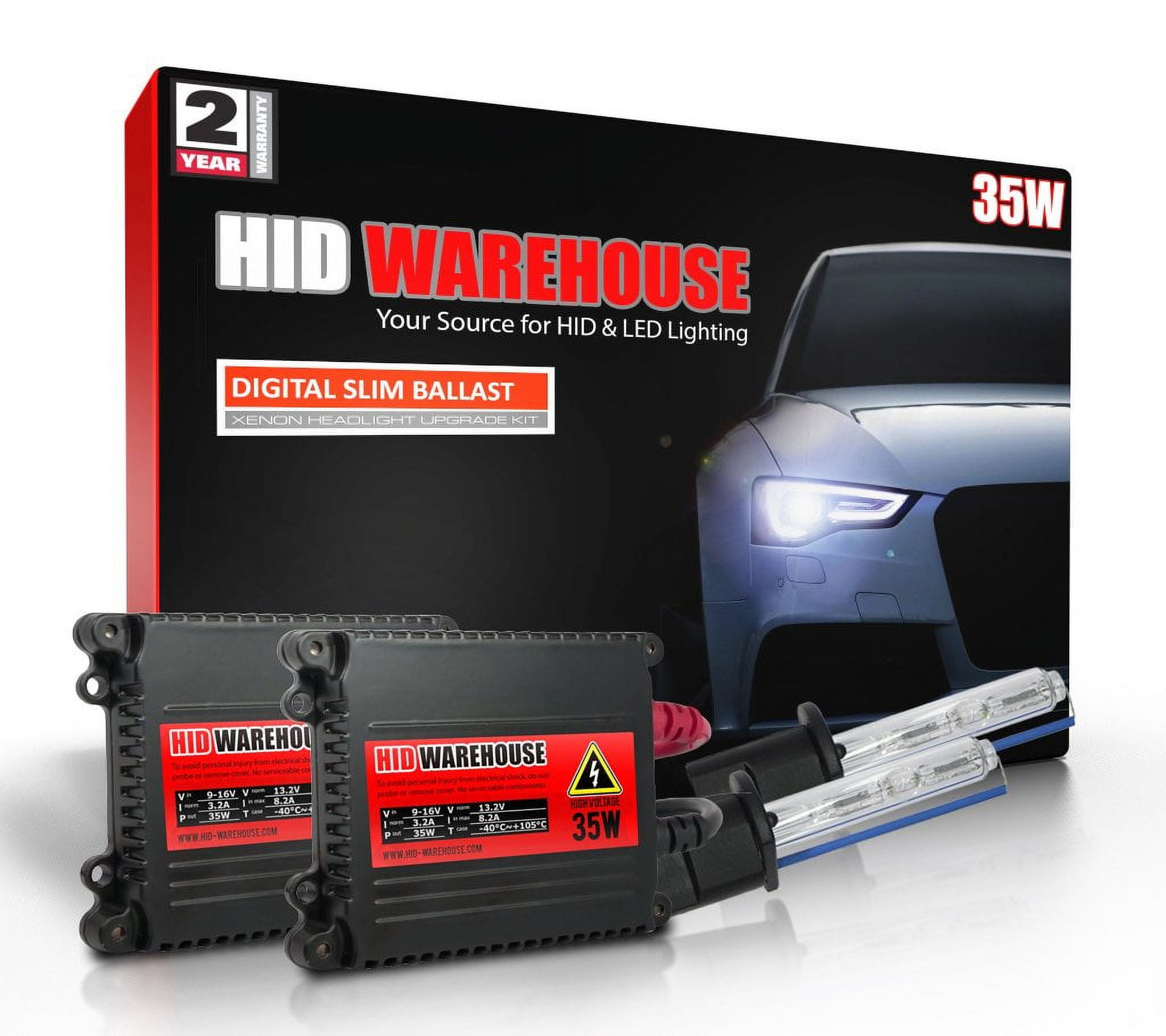 HID-Warehouse DC 35W HID Kit Xenon Light Headlight H1 6000K - Light ...