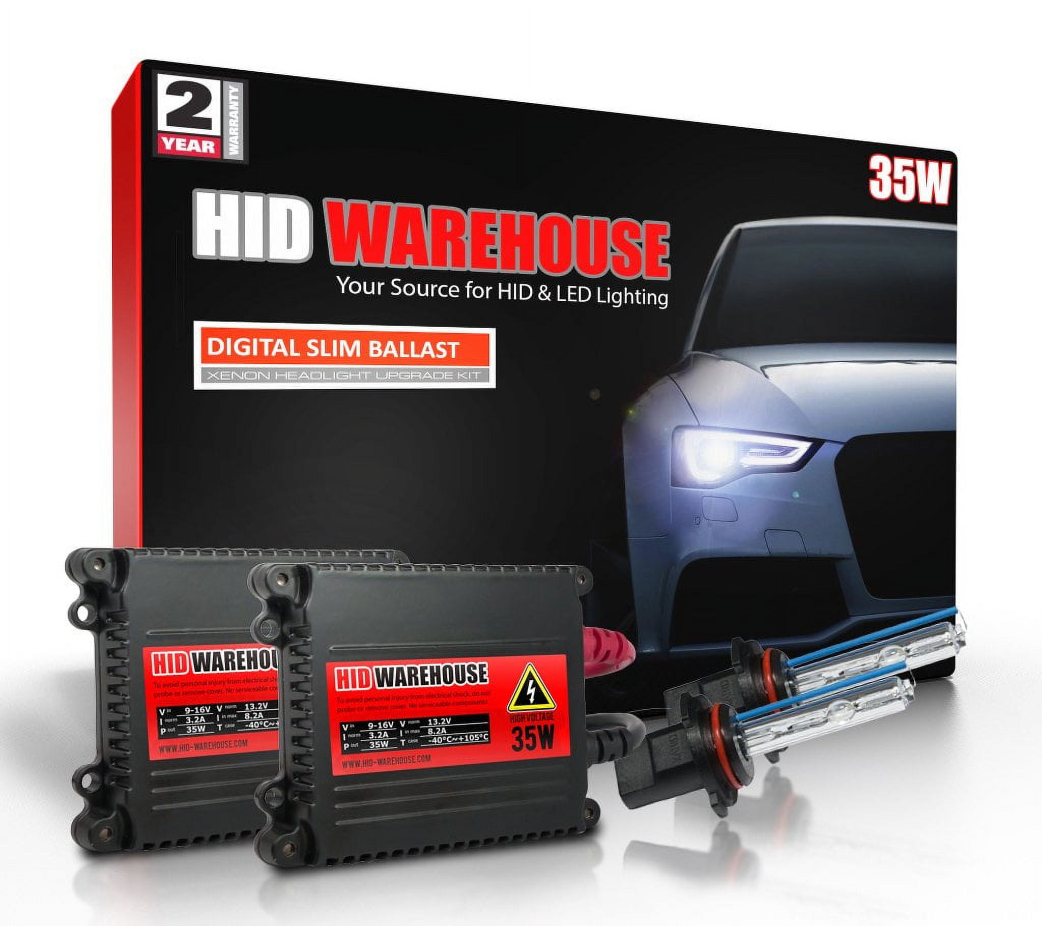 HID-Warehouse DC 35W HID Kit Xenon Light Headlight H10 4300K - Bright ...