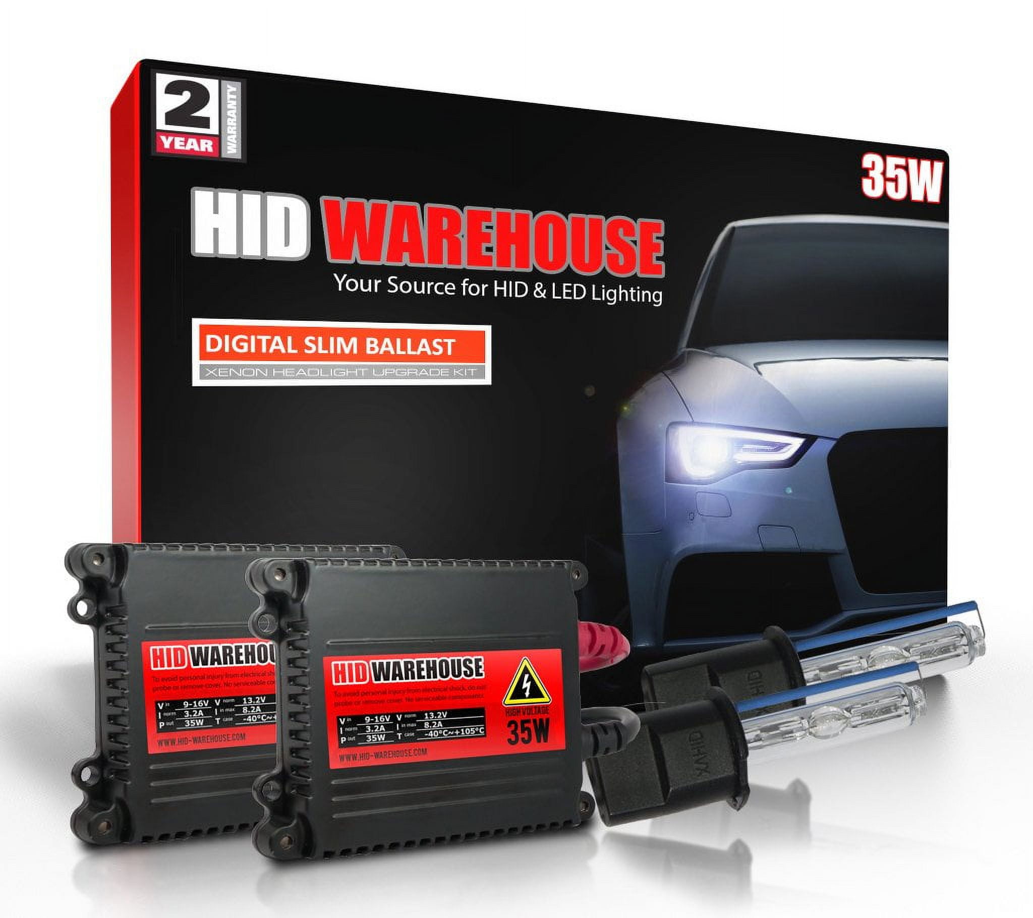 HID-Warehouse DC 35W HID Kit Xenon Light Headlight H3 6000K - Light ...