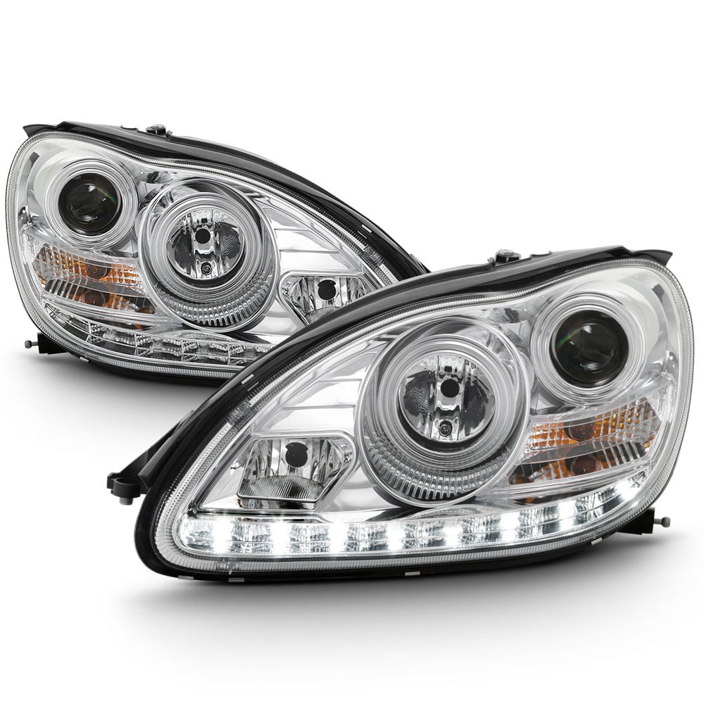 HID/Xenon 2003 2004 2005 2006 Mercedes W220 S-Class LED DRL Projector ...