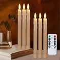 HIDAWN 6Pack Flameless Taper Candles with Remote Timer, 9.84'' LED Fake ...