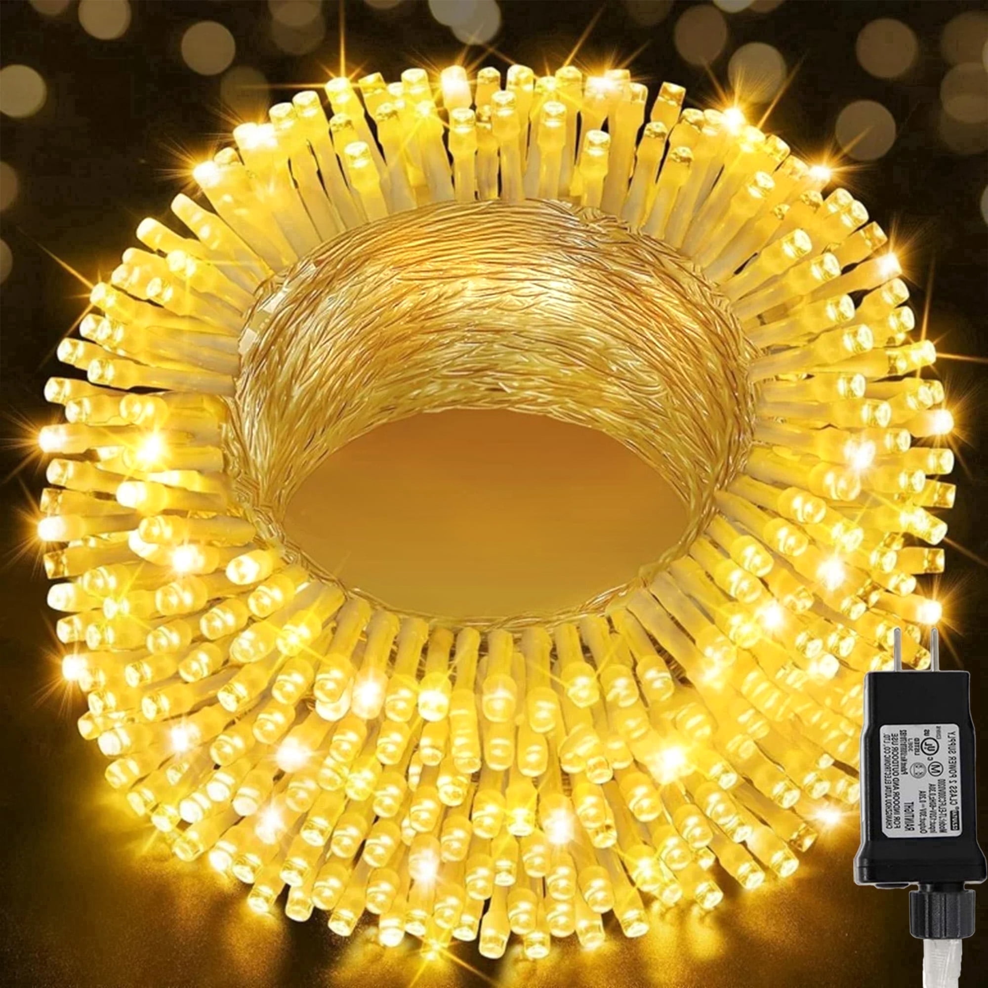 HIDAWN Christmas String Lights Indoor Outdoor, 200 LED 75.5FT ...