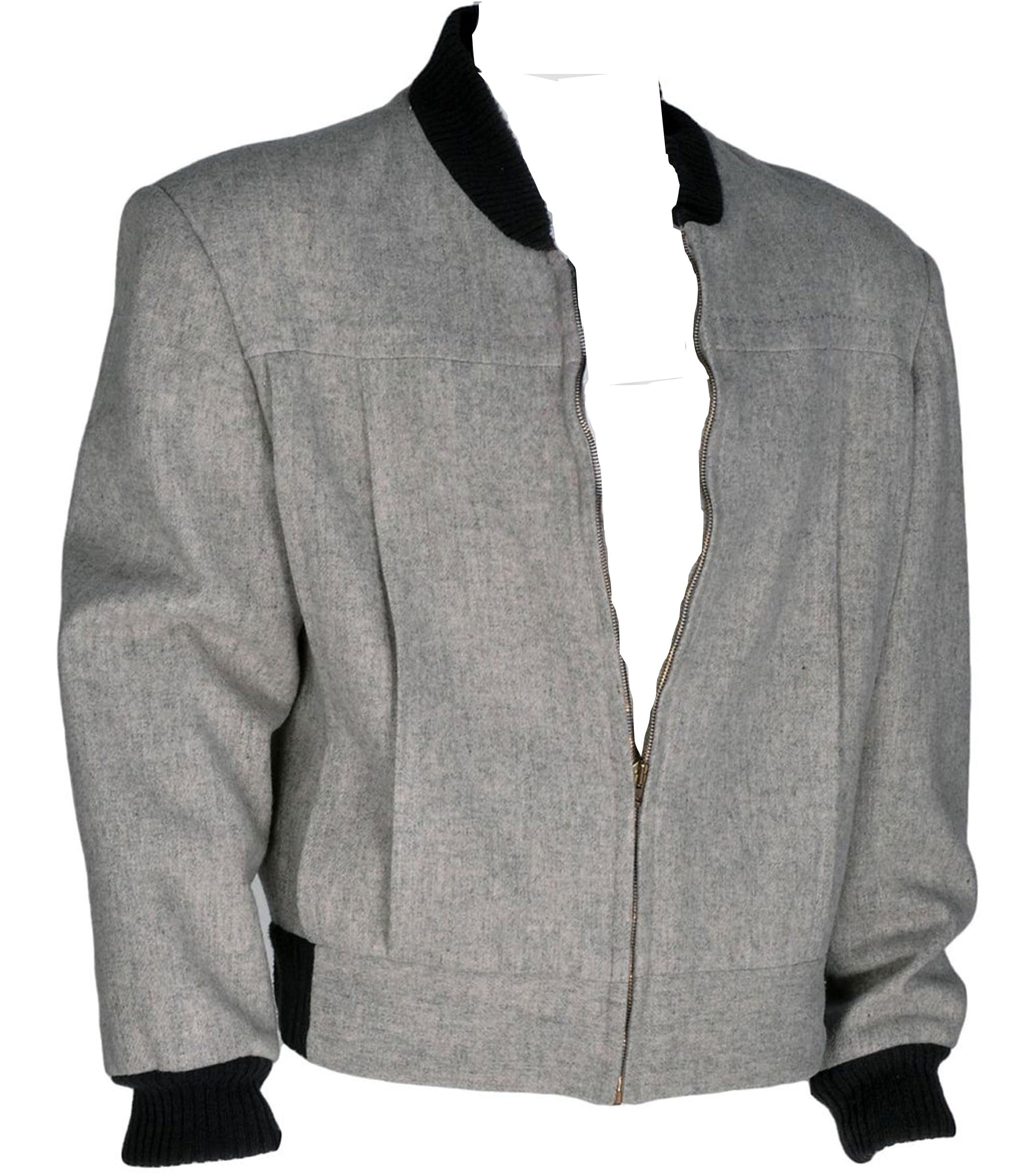 HIDE CRAFTS Back to the Future B-iff Tanen Movie Jacket, Gray with ...