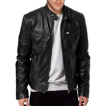 HIDE CRAFTS Men’s Vintage Goldberg Motorcycle Leather Jacket, H-D ...