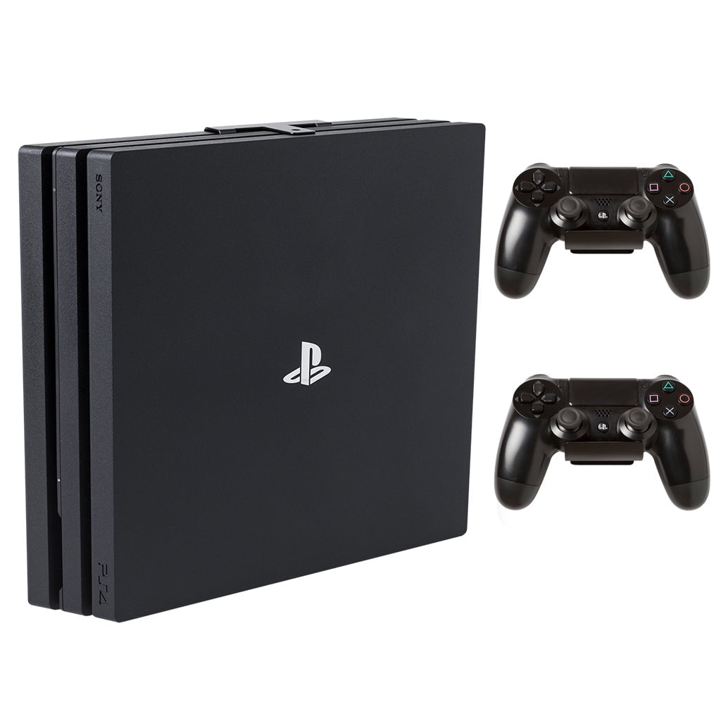 HIDEit PS4 Pro Wall Mount + (2) Sony PS4 Controller Mounts (Bundle ...