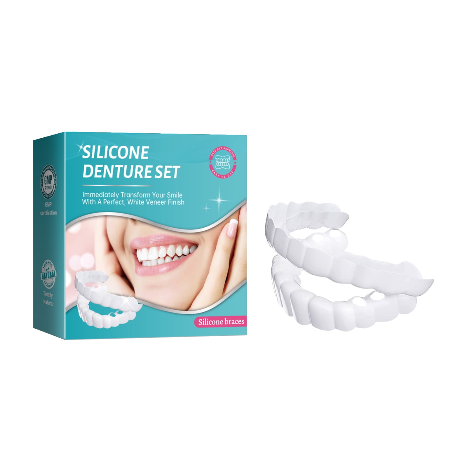 HIEET Clip in Veneers Teeth,False Teeth - Clip in Veneers Teeth, Fake ...
