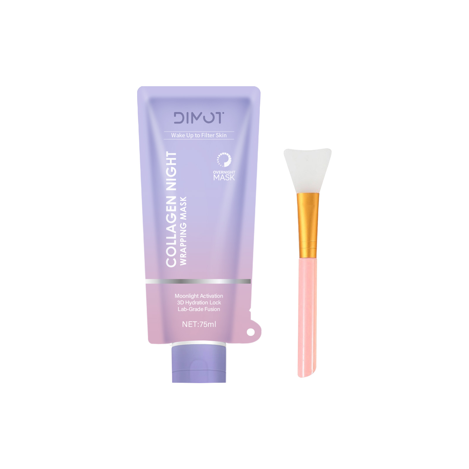 HIEET Collagen Overnight Face Mask, Night Wrapping Peel Off Mask for ...