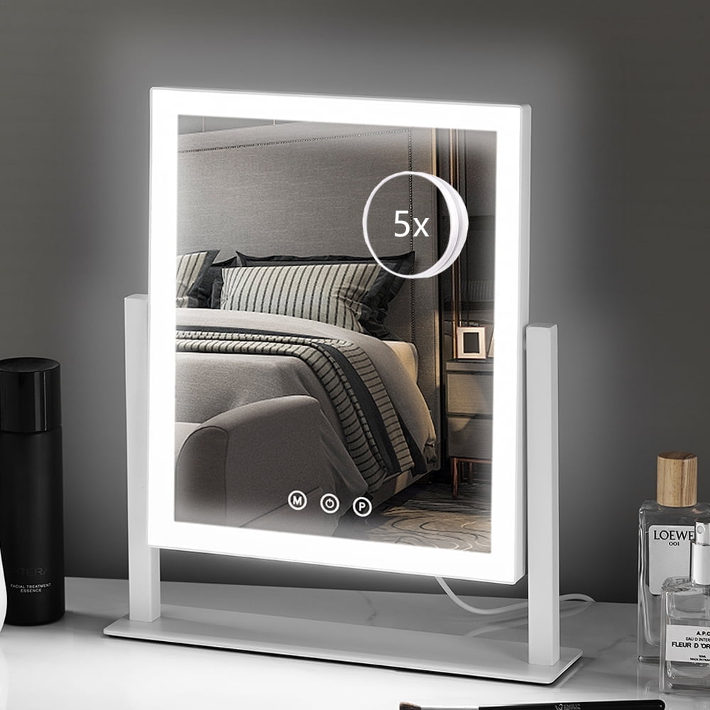 HIEEY Lighted Makeup Mirror, Hollywood Vanity Mirror with Lights, Three ...