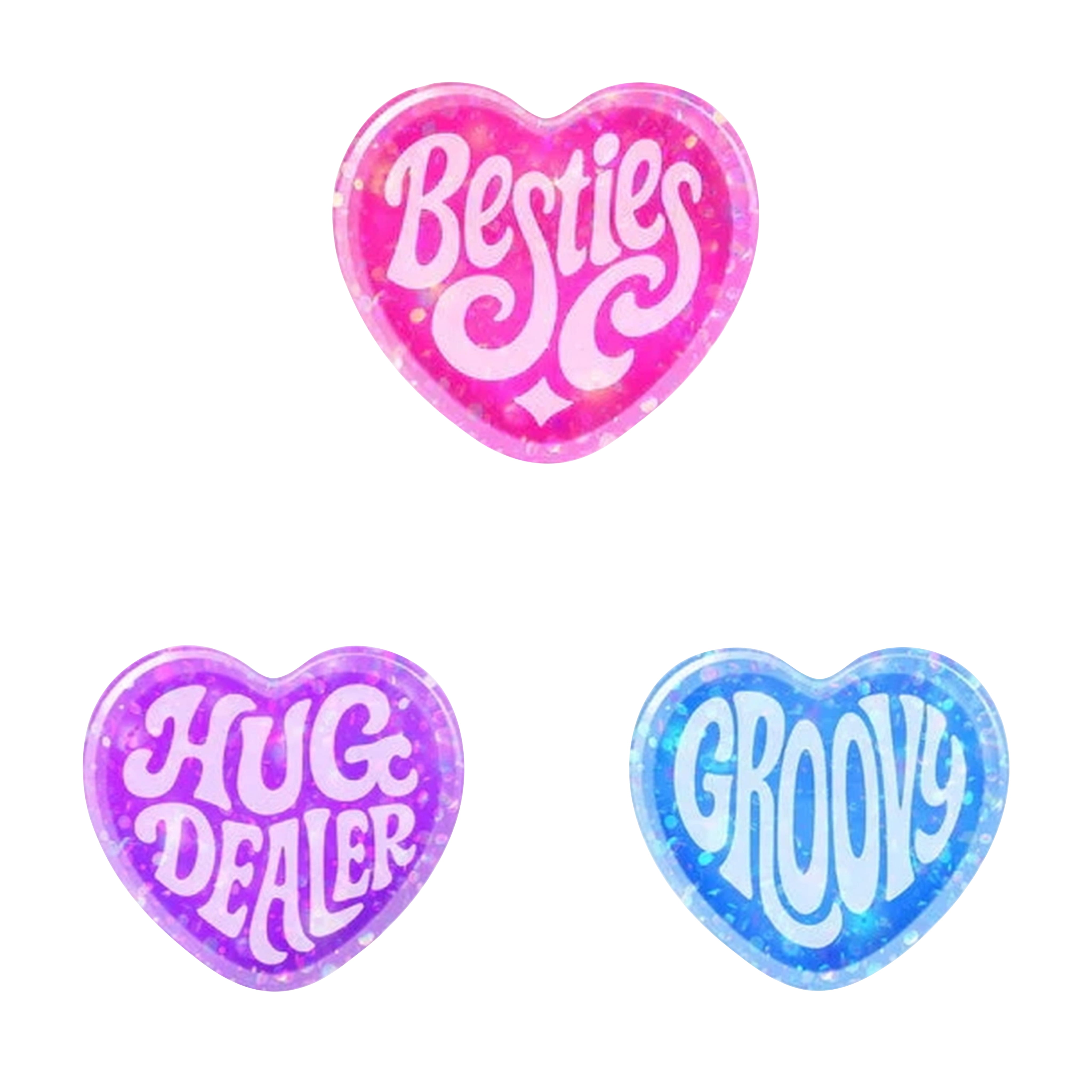 HIELLFQ 1.5" Heart Shaped Stress Toys Valentines Day Gifts, 3Pcs Heart ...