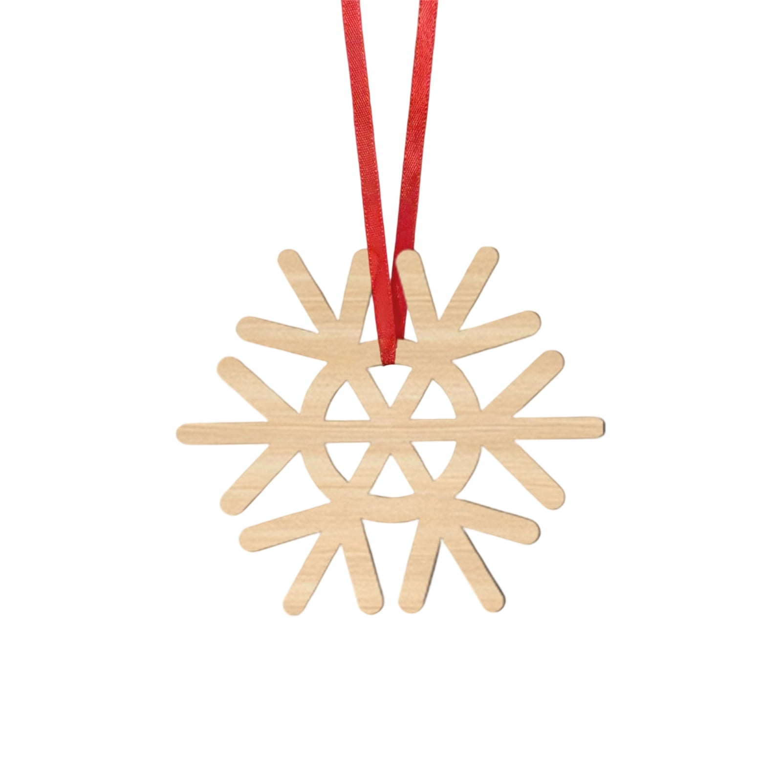 HIELLFQ 2D Wooden Snowflake Christmas Tree Decorations 10Pcs Snowflake ...
