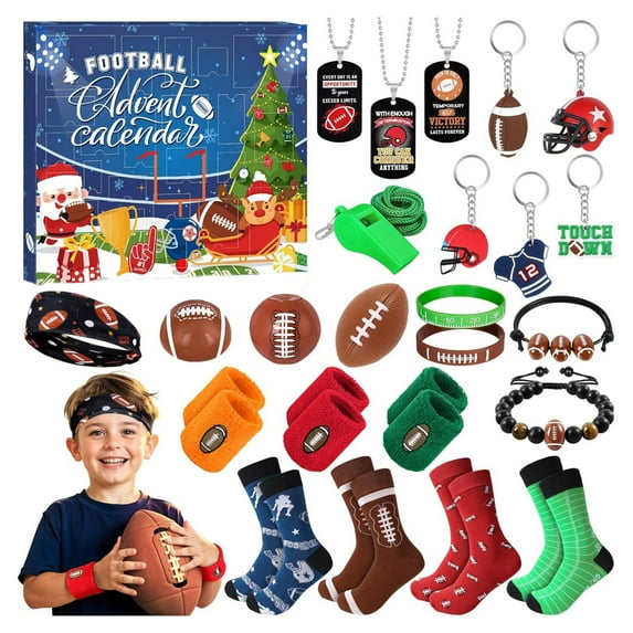 HIELLFQ Football Advent Calendar, 24 Days Christmas Countdown Calendar ...