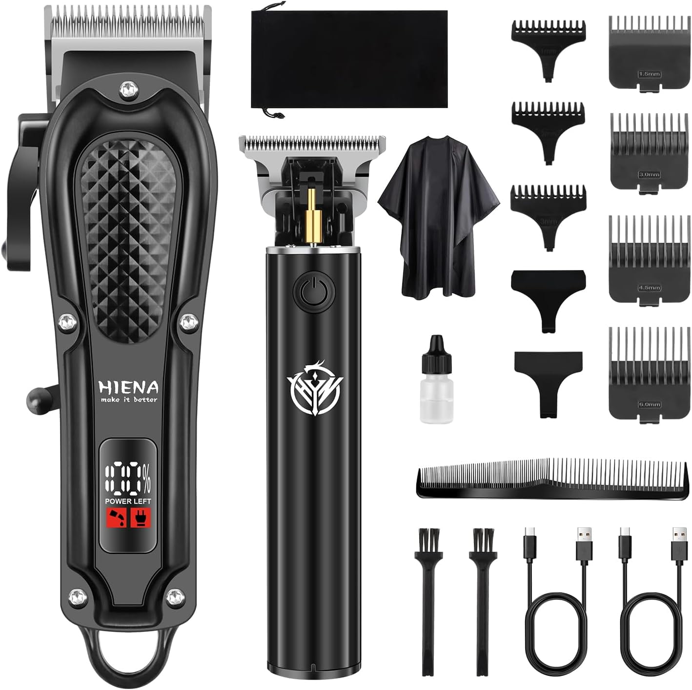 HIENA PRO Hair Clippers Men Professional Beard Trimmer Men for Barber ...