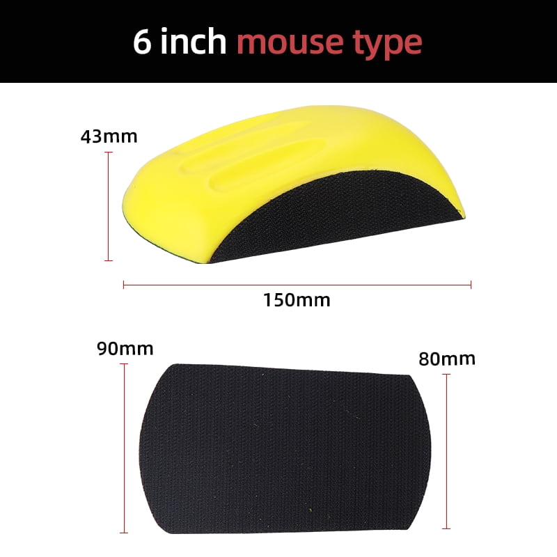 HIFESON 5/6inch Mini Round Sanding Block Mouse Sanding Disc Sandpaper ...
