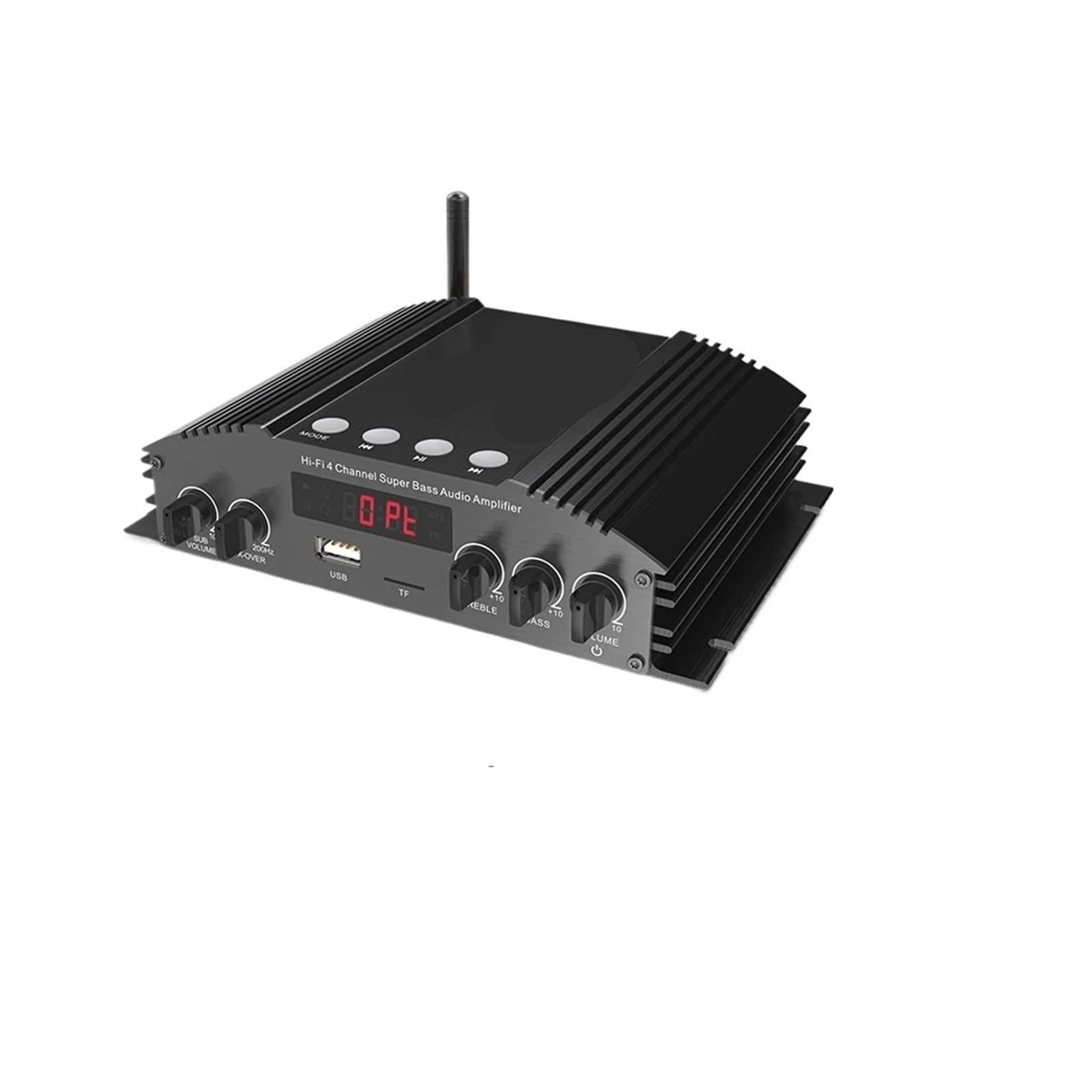 HIFI 4 Channel Bluetooth 5.0 Power Amplifier, Optical Fiber, Coaxial Input, 2.1 Amplificador ...