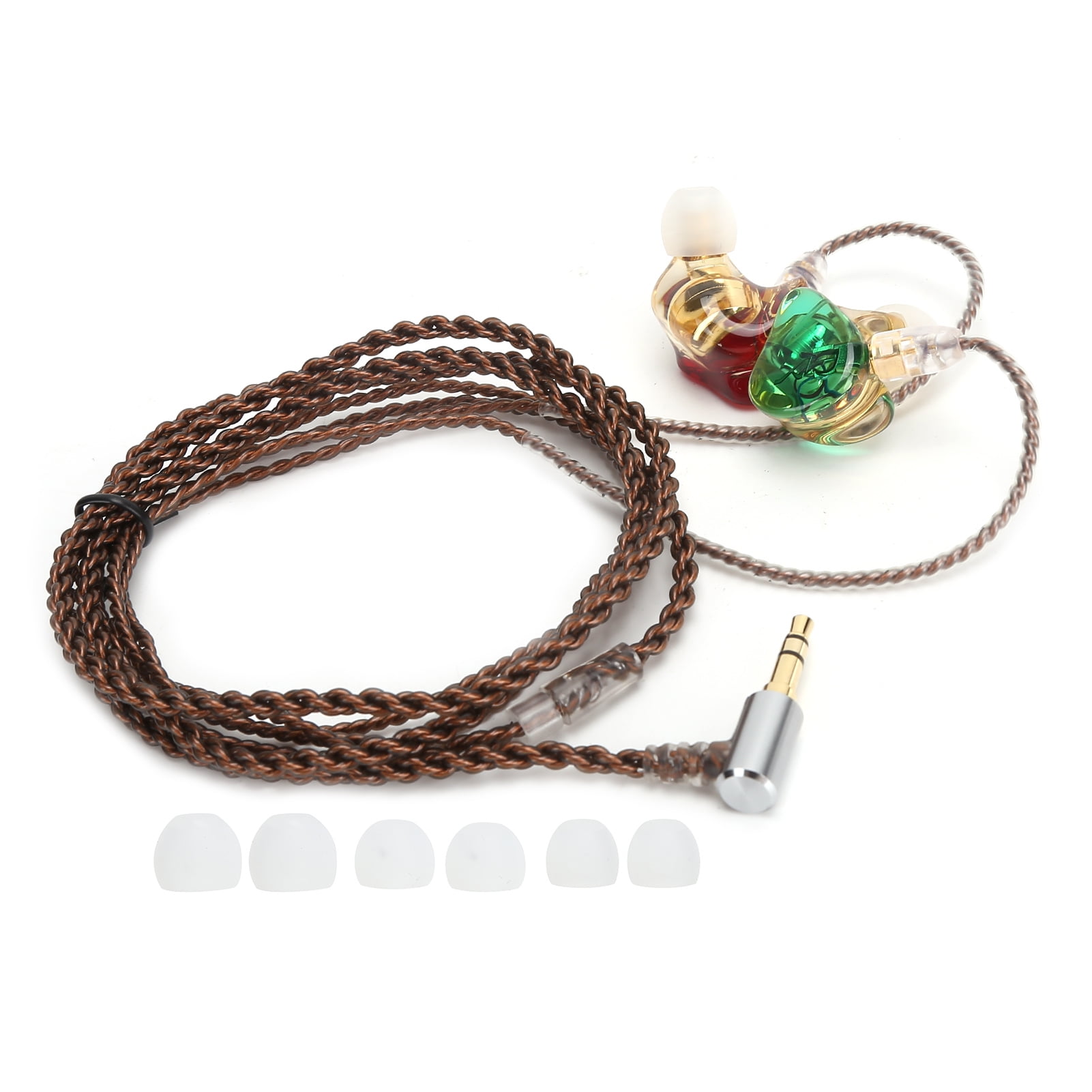 HIFI Monitor Earbuds, Resin Dynamic Earphones with Red and Green LED ...