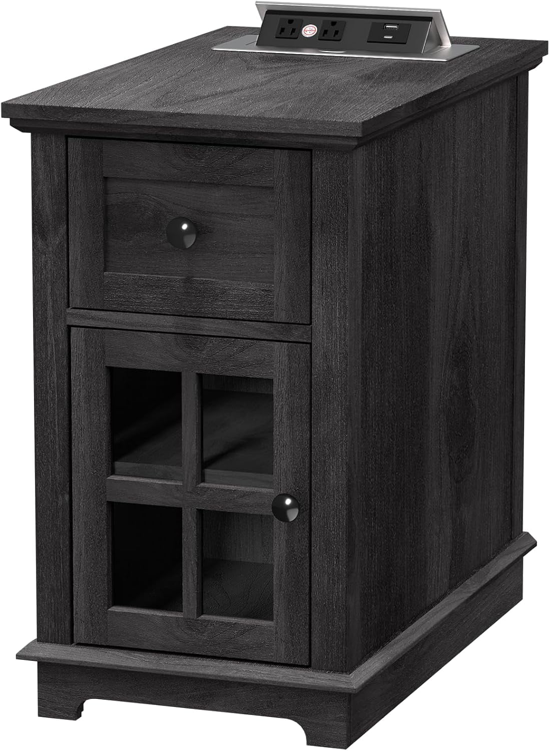 HIFYOBRO End Table with 1 Drawer, Storage Side Table with Flip Top ...