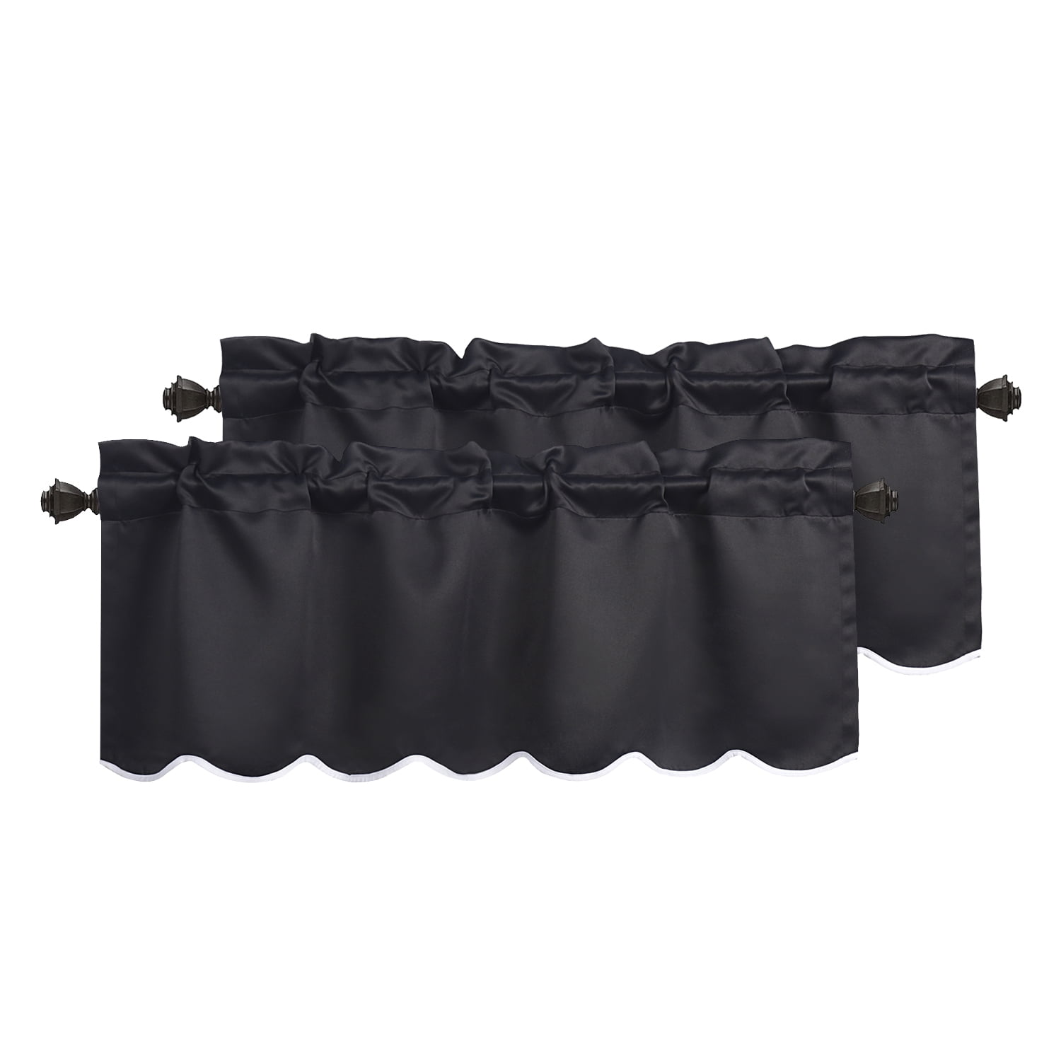 HIG 2 Panels Blackout Window Treatment Valances, 52"W x 18"L Color ...