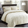 HIG Light Weight Down Alternative Comforter, Queen, Ivory, Reversible ...