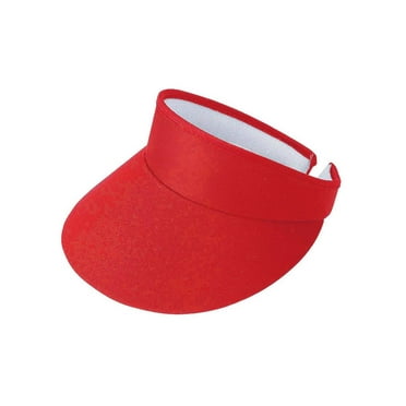 Clear Red Plastic Dealer's Visor Party Accessory (1 count) - Walmart.com