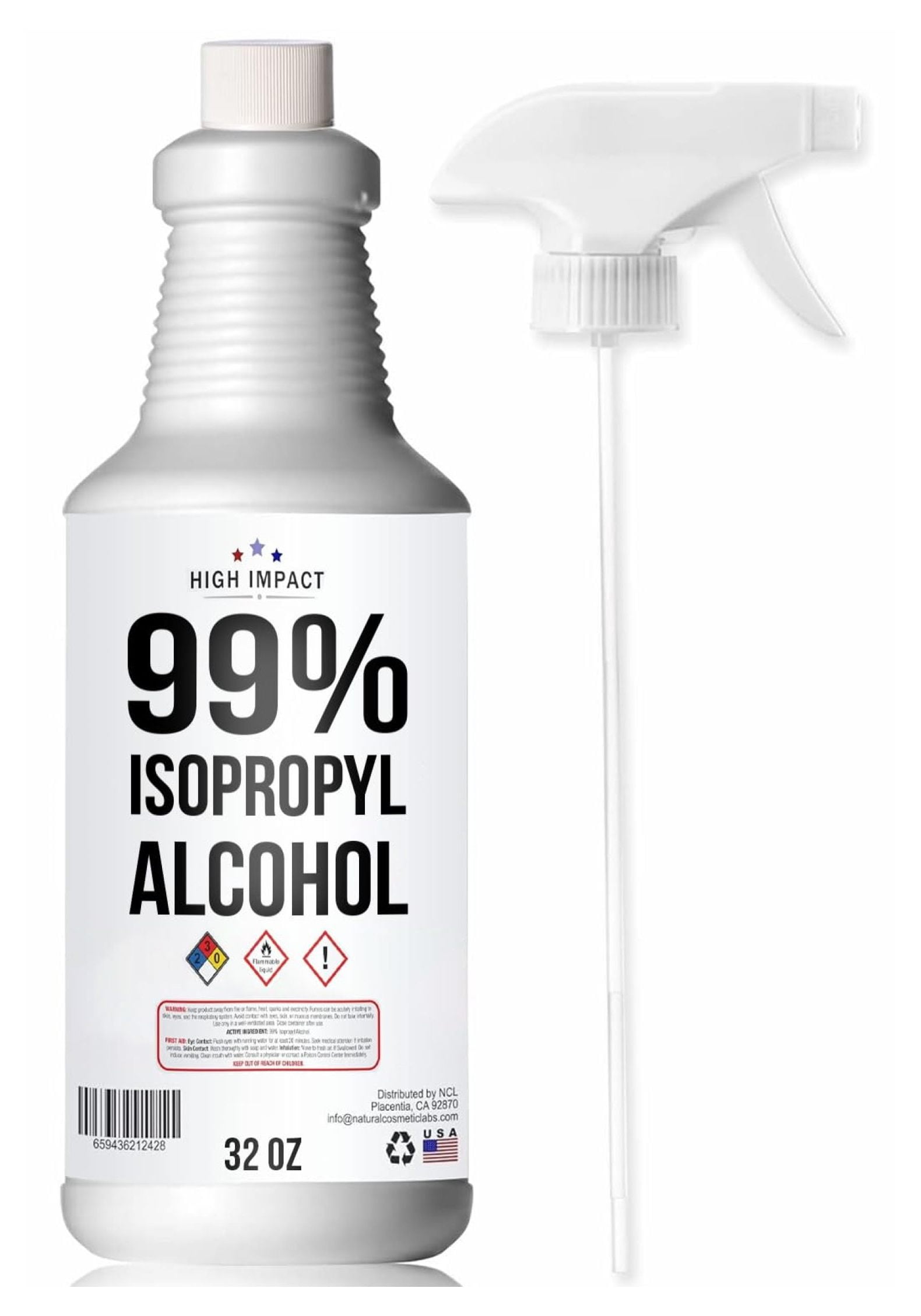 HIGH IMPACT Isopropyl Alcohol 99% (IPA) with Spray - MADE in The USA ...