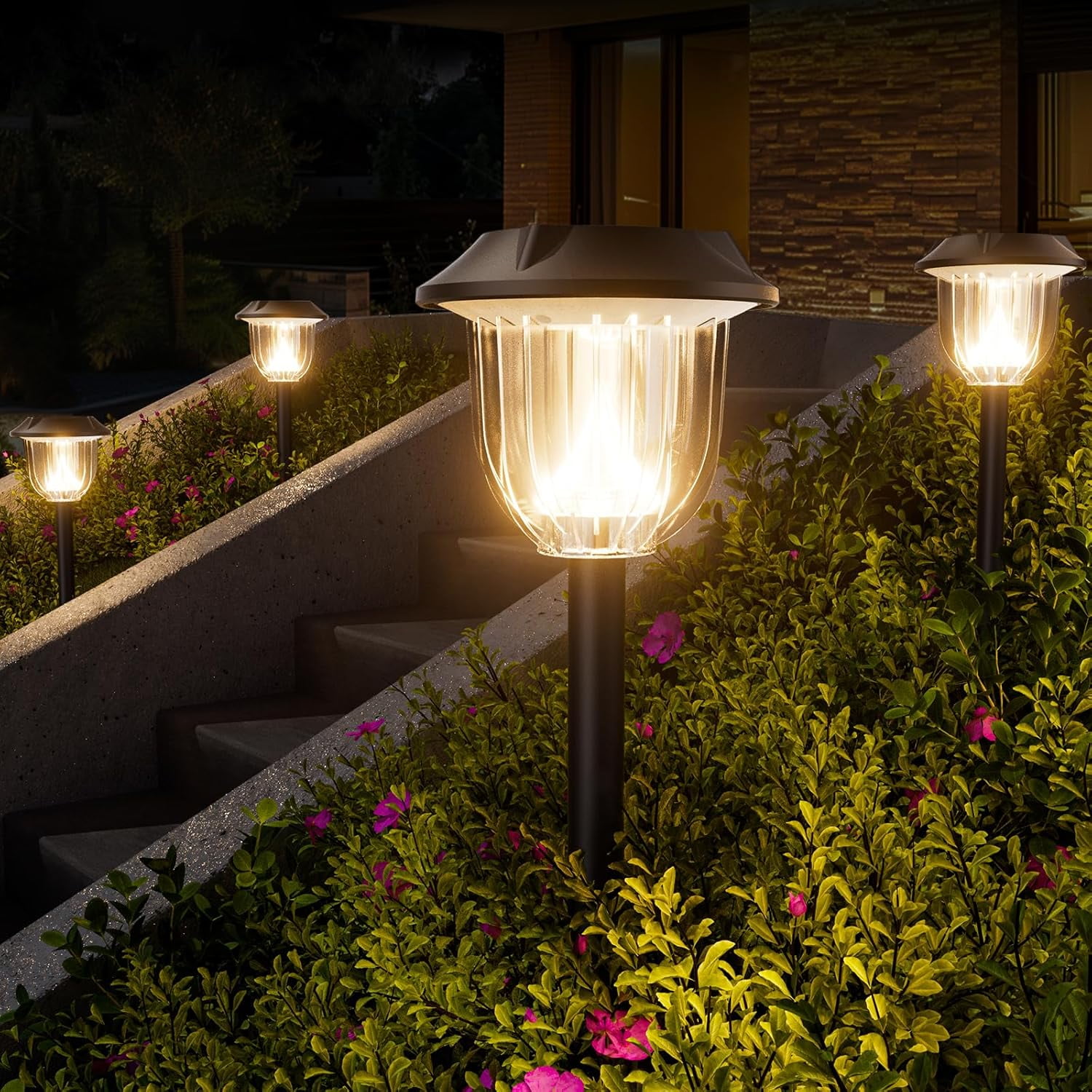 HIGH-Power LED Solar Lights for Outside,Super Bright 6 Pack Solar ...