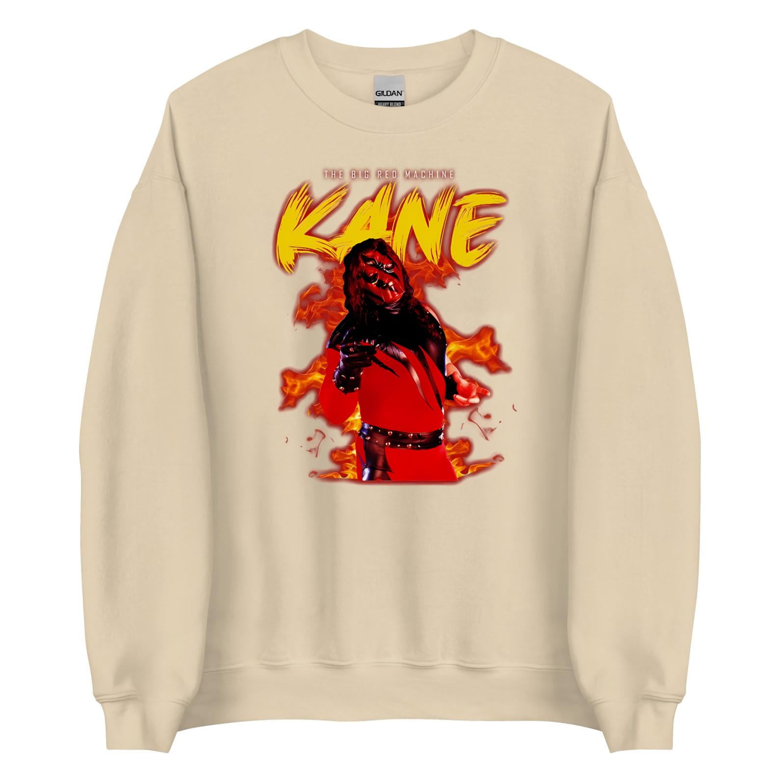 HIGH QUALITY TEE SHIRT Kane T-shirt black, WWE The Big Red Machine Tee ...