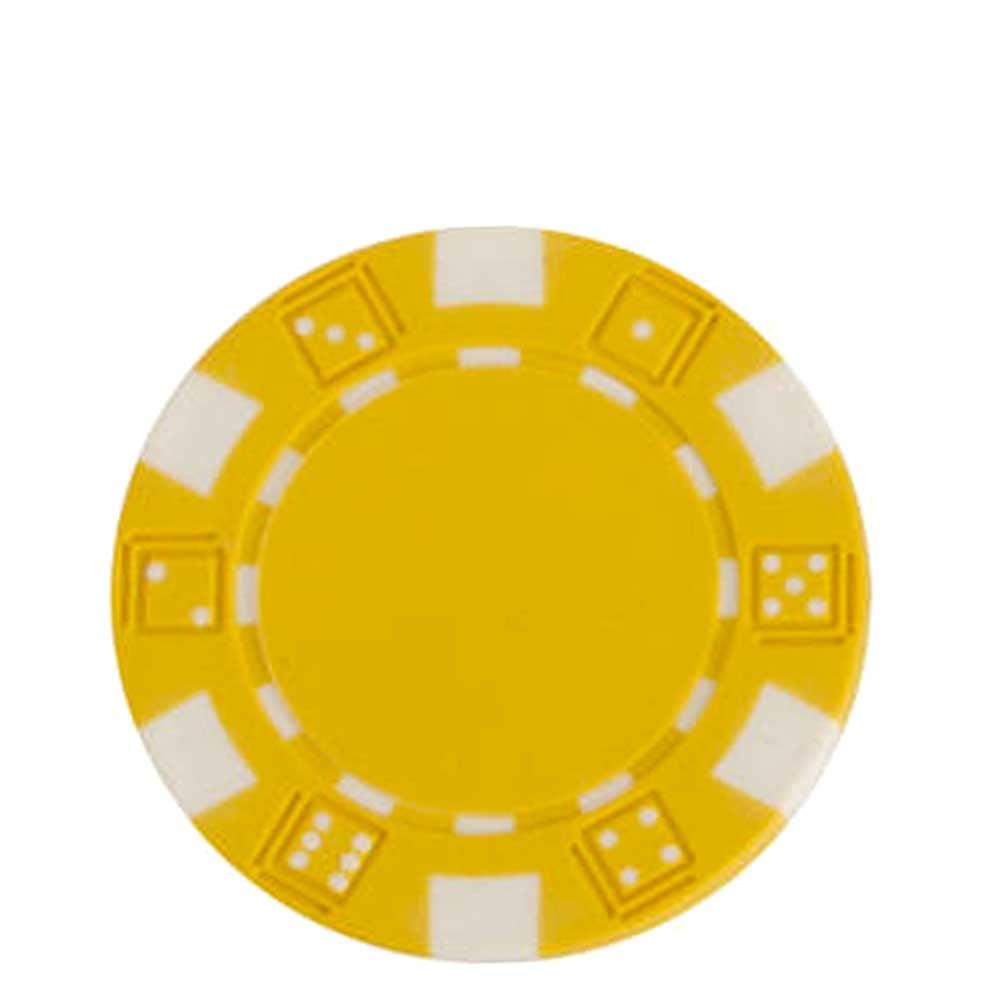 HIGH-QUALITY YELLOW POKER CHIPS 14-GRAM HEAVYWEIGHT CLAY COMPOSITE ...