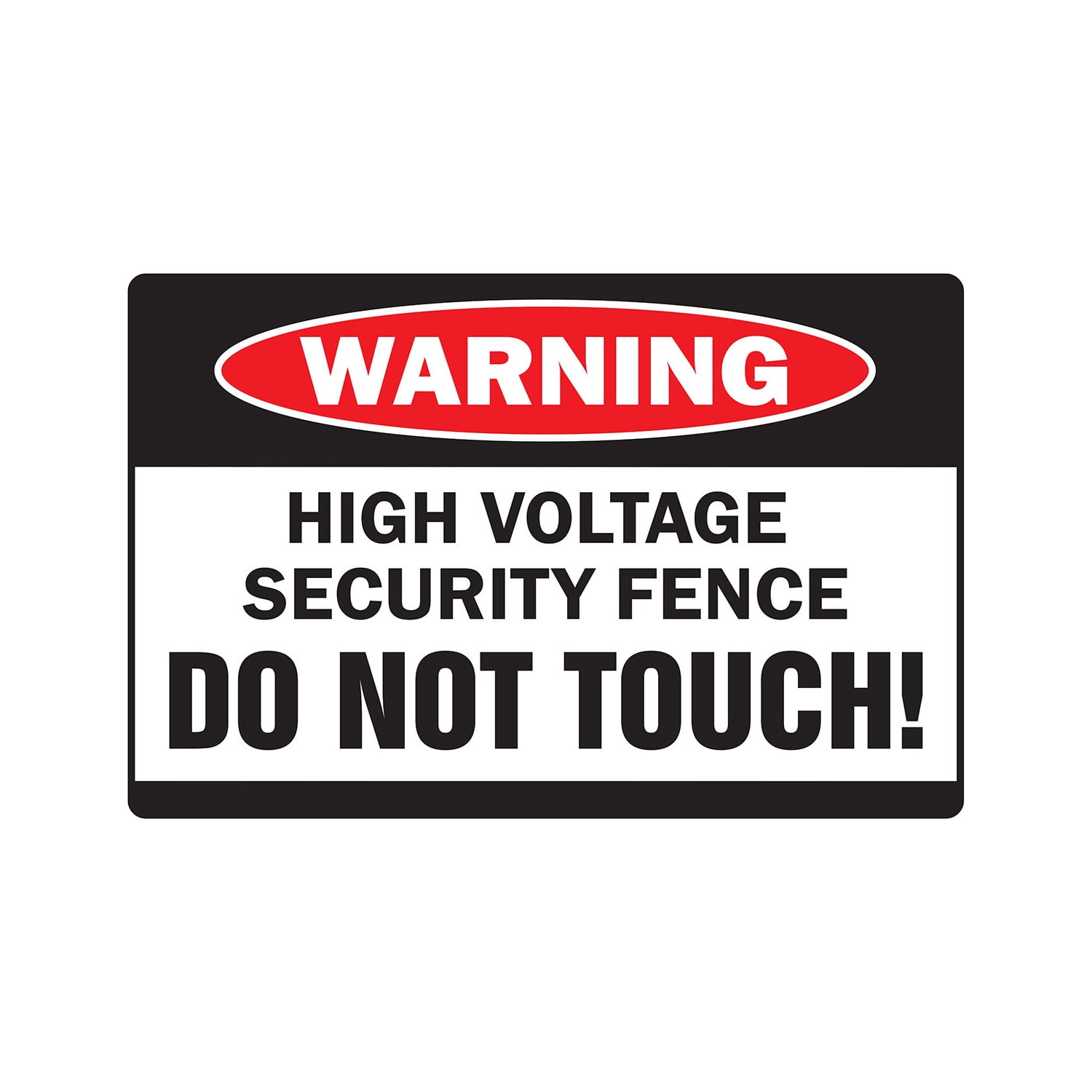 HIGH VOLTAGE SECURITY FENCE DO NOT TOUCH Warning Aluminum Sign ...