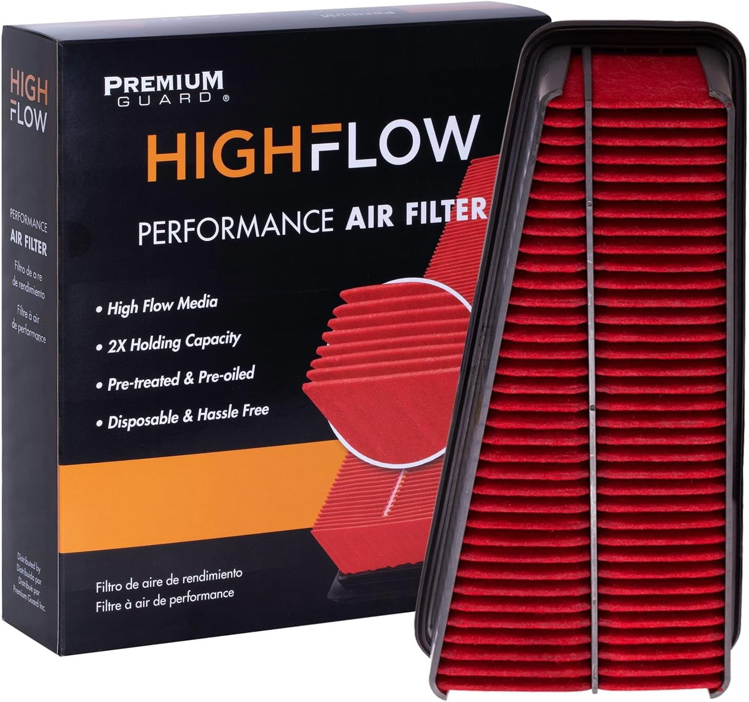 HIGHFLOW High Performance, Pre-Oiled Disposable Engine Air Filter ...